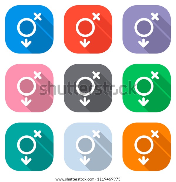 Gender Symbol Linear Symbol Simple Transgender Stock Vector (Royalty ...