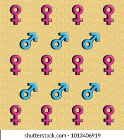 Gender Symbols Background Stock Vector (Royalty Free) 1013406919 ...