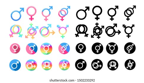 Gender Vector Set Clipart Design Stock Vector (Royalty Free) 1502233292 ...