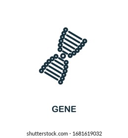 Gene Icon Simple Line Element Biotechnology Stock Vector (Royalty Free ...