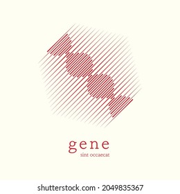 Gene Vector Red Icon Design Logo Stock Vector (Royalty Free) 2049835367 ...