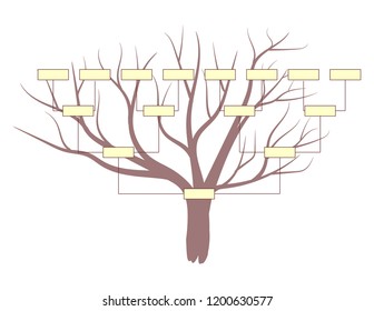 Genealogical Family Tree Vector Design Stock Vector (Royalty Free ...