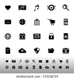General Application Icons On White Background Stock Vector (Royalty ...