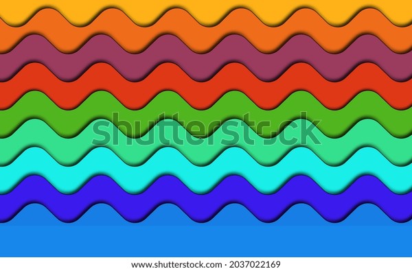 General Color Waves Wallpaper Cover Stock Vector (Royalty Free ...