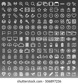 Set Simple Vector Line Icons Electronic: vector de stock (libre de ...