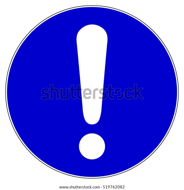 General Mandatory Action Sign Exclamation Mark Stock Vector (Royalty ...