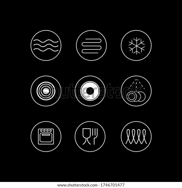 General Symbols Food Packaging Symbols Use 库存矢量图（免版税）1746701477 ...