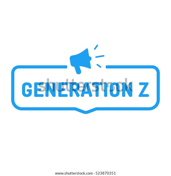 Generation Z Badge Megaphone Icon Flat Stock Vector (Royalty Free ... Generation Z Badge Megaphone Icon Flat Stock Vector (Royalty Free ...