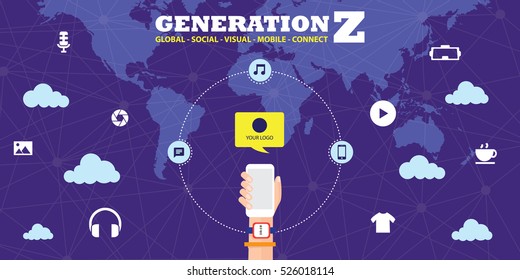 Generation Z Vector Illustration Stock Vector (Royalty Free) 526018114 ...