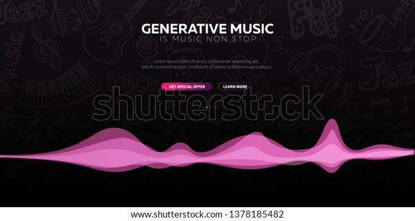 Generative Music Music Created By Ai Stock Vector (Royalty Free ...