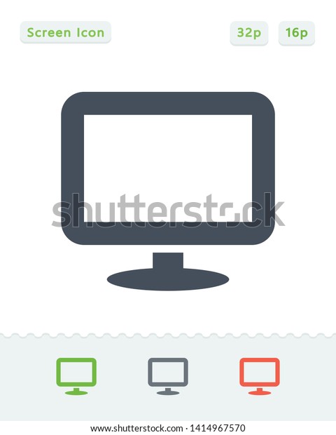 Generic Screen Sticker Icons Professional Pixel Stock Vector (Royalty ...
