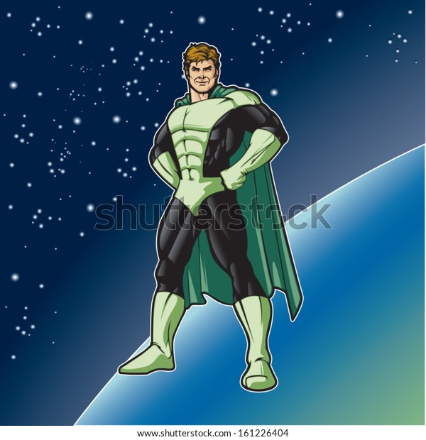Generic Superhero Heroic Stance Layered Easy Stock Vector (Royalty Free ...