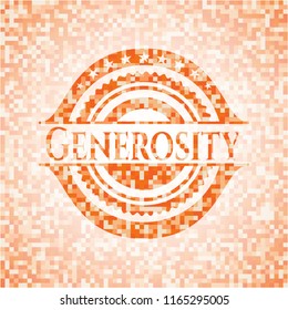 Generosity Orange Tile Background Illustration Square Stock Vector ...