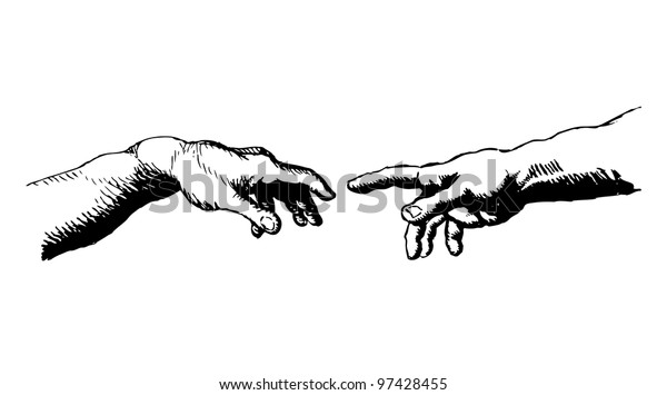 Genesis Hands Stock Vector (Royalty Free) 97428455
