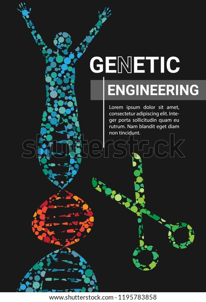 Genetic Engineering Infographic Vector Illustration Dna Stock Vector ...