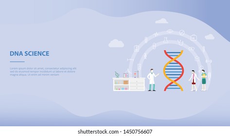 Genetic Engineering On Laboratory Team People Stock Vector (Royalty ...