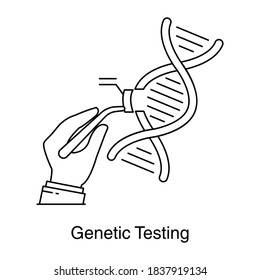 Genetic Testing Icon Line Design Biological Stock Vector (Royalty Free ...