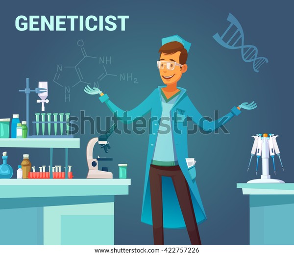Geneticist Laboratory Working Tools Stock Vector (Royalty Free ...
