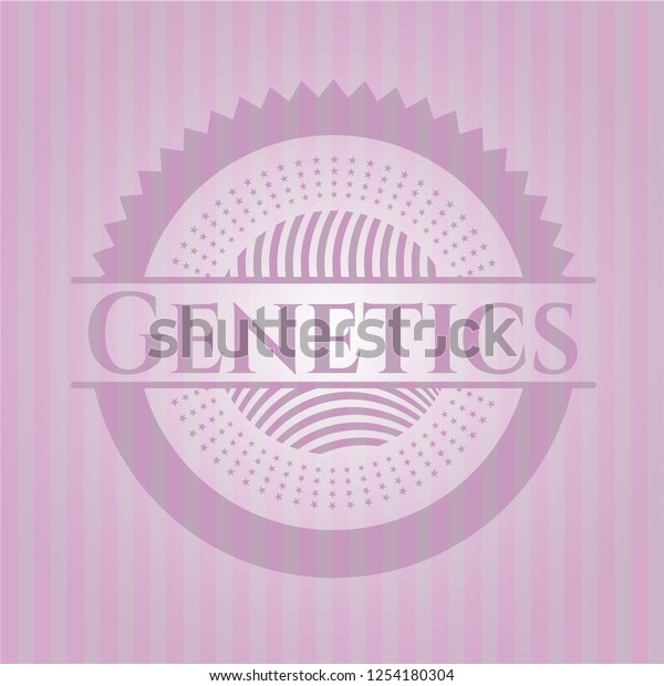 Genetics Realistic Pink Emblem Stock Vector (Royalty Free) 1254180304 ...