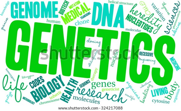 Genetics Word Cloud On White Background: เวกเตอร์สต็อก (ปลอดค่า ...