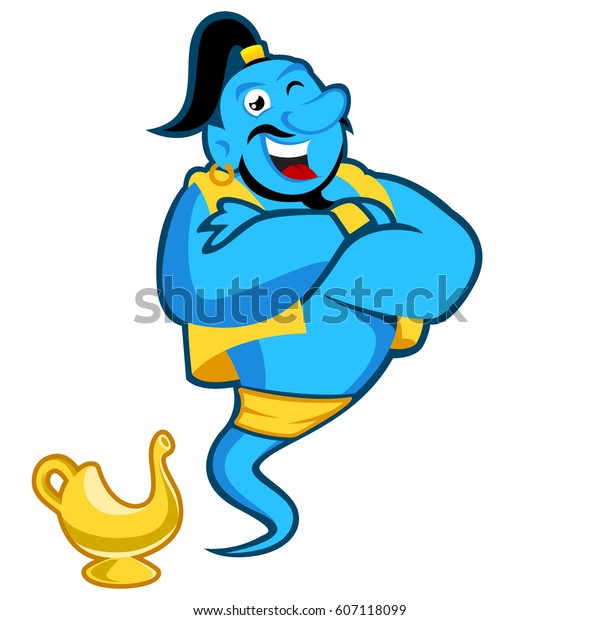 Genie Illustration Stock Vector (Royalty Free) 607118099