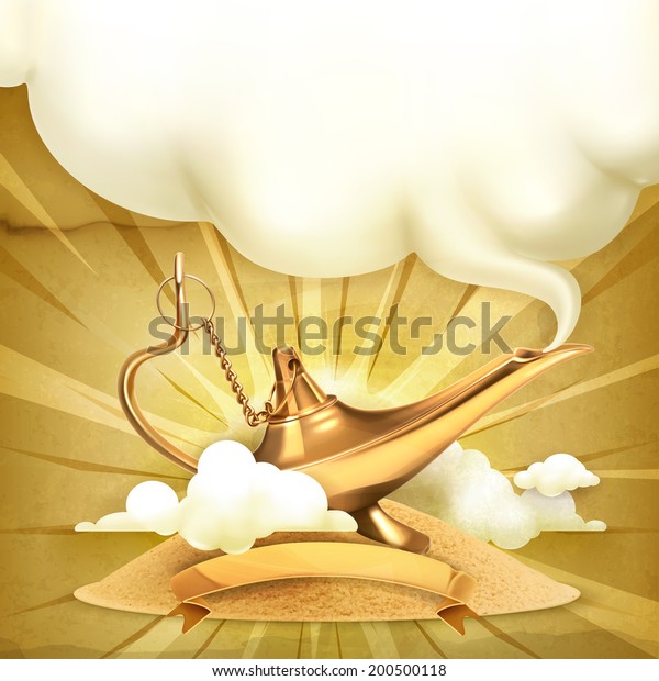 Genie Lamp Vector Illustration Stock Vector (Royalty Free) 200500118