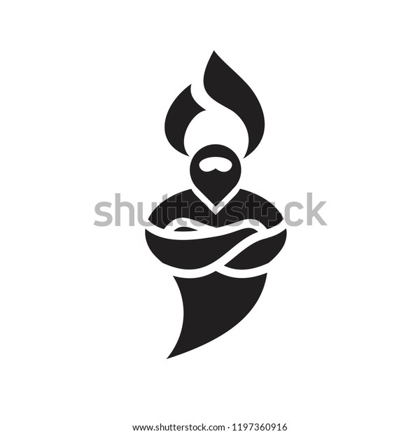 Genie Logo Icon Designs Vector Stock Vector (Royalty Free) 1197360916 ...