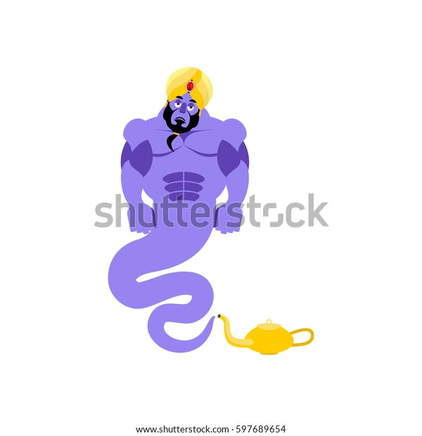 Genie Sad Emoji Magic Ghost Sorrowful Stock Vector (Royalty Free ...