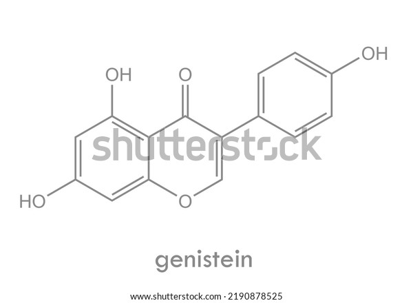 Genistein Structure Molecule Isoflavone Phytoestrogen Angiogenesis ...
