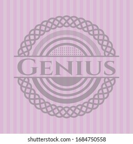 Genius Pink Emblem Retro Vector Illustration Stock Vector (Royalty Free ...
