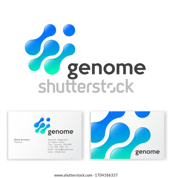 Genome Logo Abstract Round Shapes Like Stock Vector (Royalty Free ...