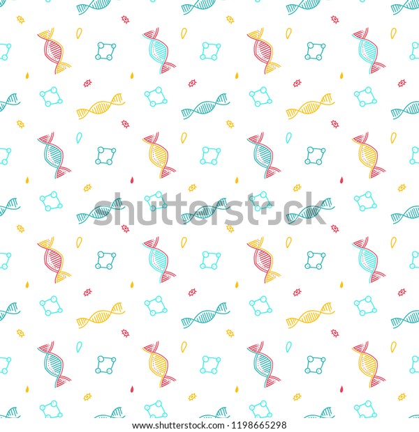 Genome Sequencing Pattern Bright Colors Background Stock Vector ...