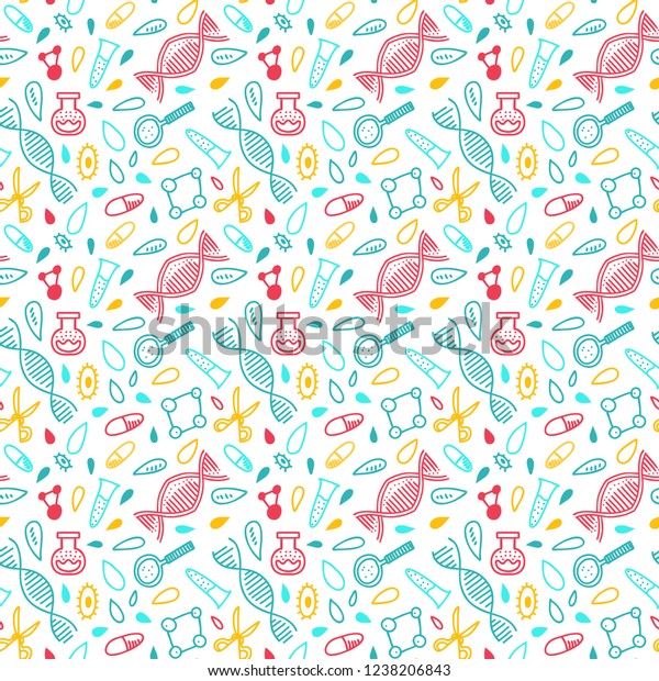 Genome Sequencing Pattern Bright Colors Background Stock Vector ...