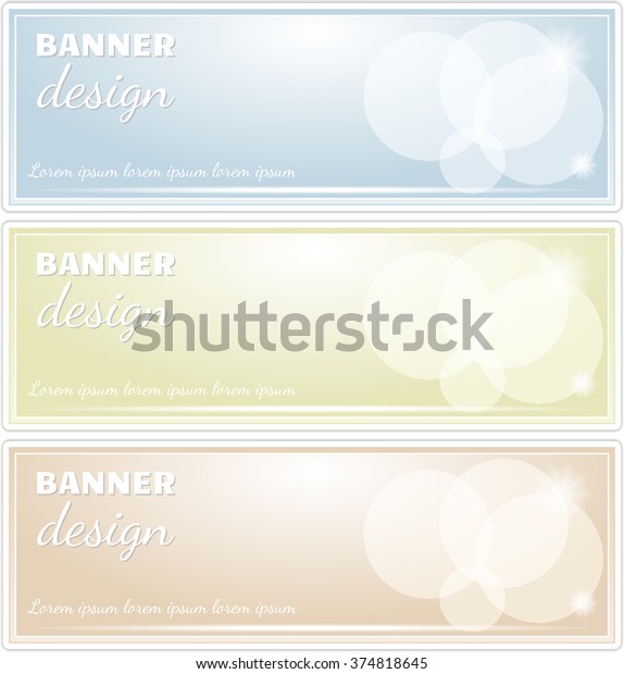 Gentle Banner Templates Stock Vector (Royalty Free) 374818645 ...