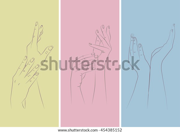 Gentle Hands Icon Set Stock Vector (Royalty Free) 454385152 | Shutterstock