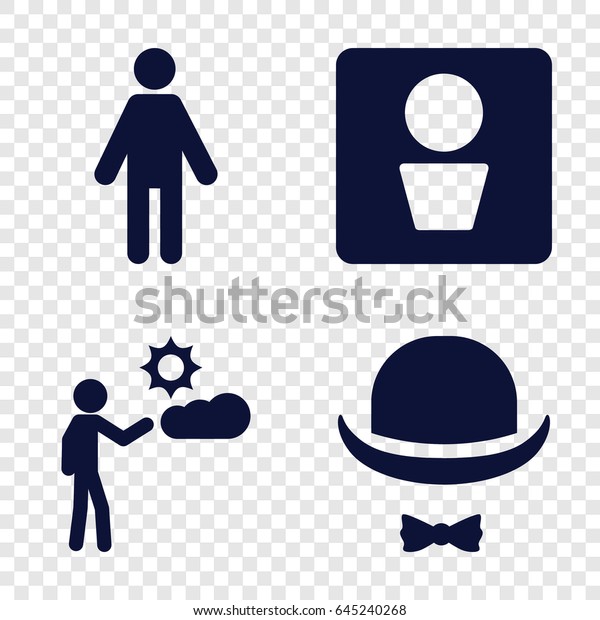 Gentleman Icons Set Set 4 Gentleman Stock Vector (Royalty Free ...