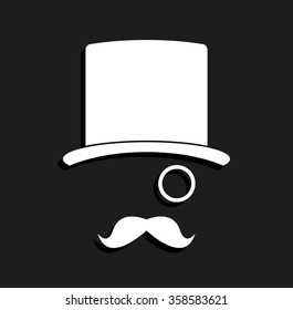 Gentleman Vector Icon Shadow Stock Vector (Royalty Free) 358583621 ...