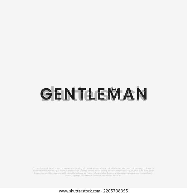 Gentleman Word Mark Logo Design Creative Stock Vector (Royalty Free ...