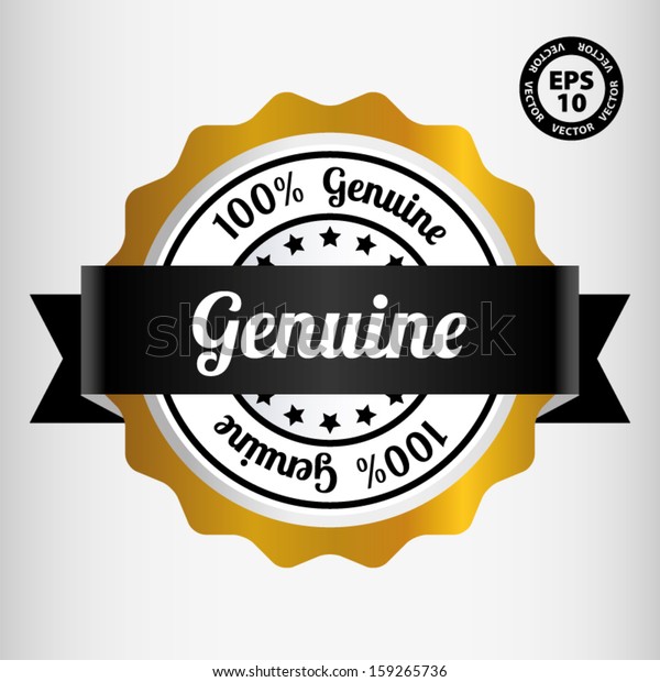 Genuine Gold Medal Label Vector: เวกเตอร์สต็อก (ปลอดค่าลิขสิทธิ์ ...