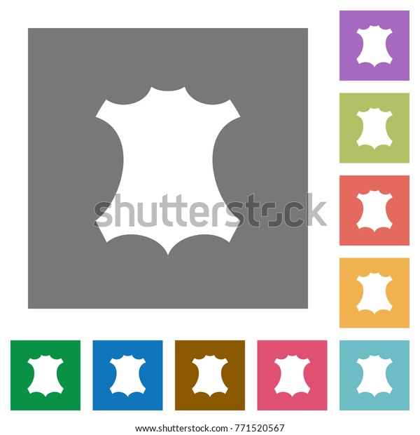 Genuine Leather Symbol Flat Icons On Stock Vector (Royalty Free) 771520567