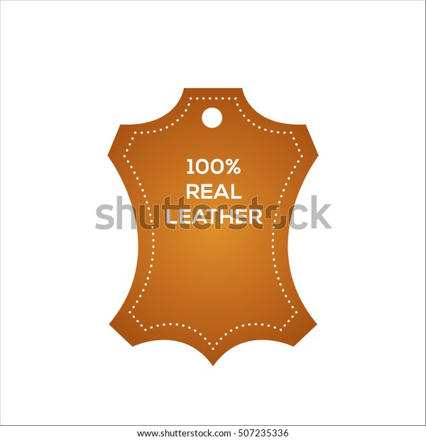 Genuine Leather Vector Label Original Leather Stock Vector (Royalty ...