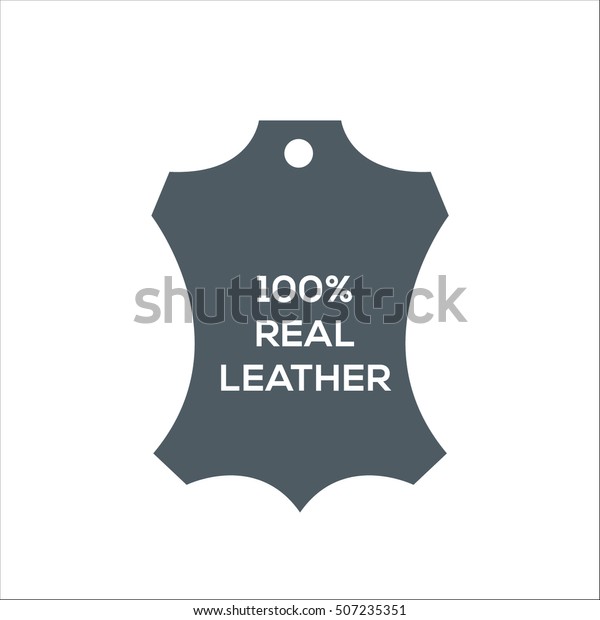 Genuine Leather Vector Label Original Leather Stock Vector (Royalty ...