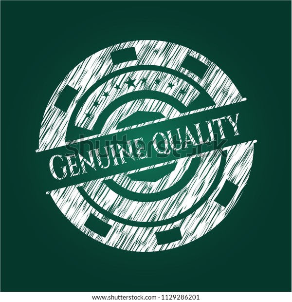 Genuine Quality Chalkboard Emblem Written On Stock Vector (Royalty Free ...