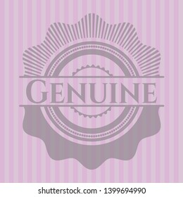 Genuine Realistic Pink Emblem Vector Illustration Stock Vector (Royalty Free) 1399694990 ...