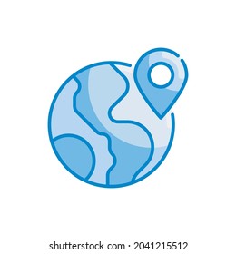 Geo Location Vector Blue Colours Icon Stock Vector (Royalty Free ...