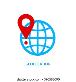 Geo Location Vector Icon Geotagging Globe Stock Vector (Royalty Free ...