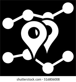 Geo Markers Trends Vector Icon Flat Stock Vector (Royalty Free ...