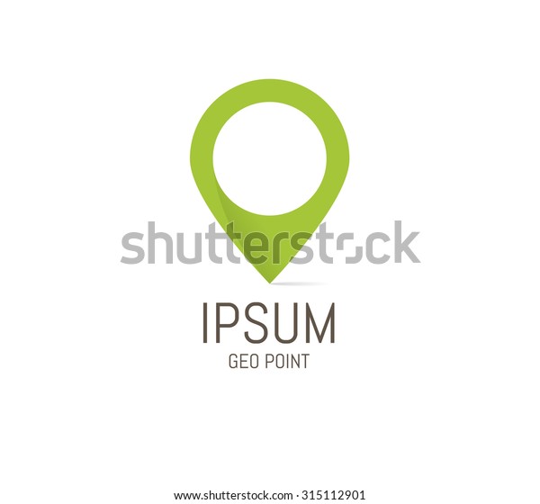 Geo Point Navigation Logotype Logo Location Stock Vector (Royalty Free ...
