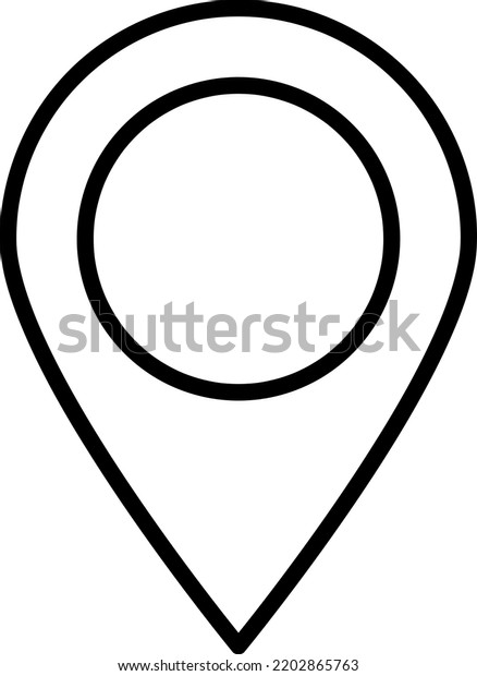 Geo Tag Position Location Outline Icon Stock Vector (Royalty Free ...