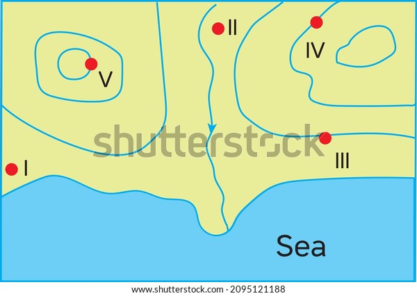Geography Shapes Map Iso Hips Topography: vetor stock (livre de ...